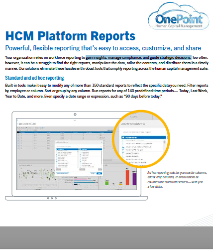 Standard HR Report Solution | OnePoint HCM
